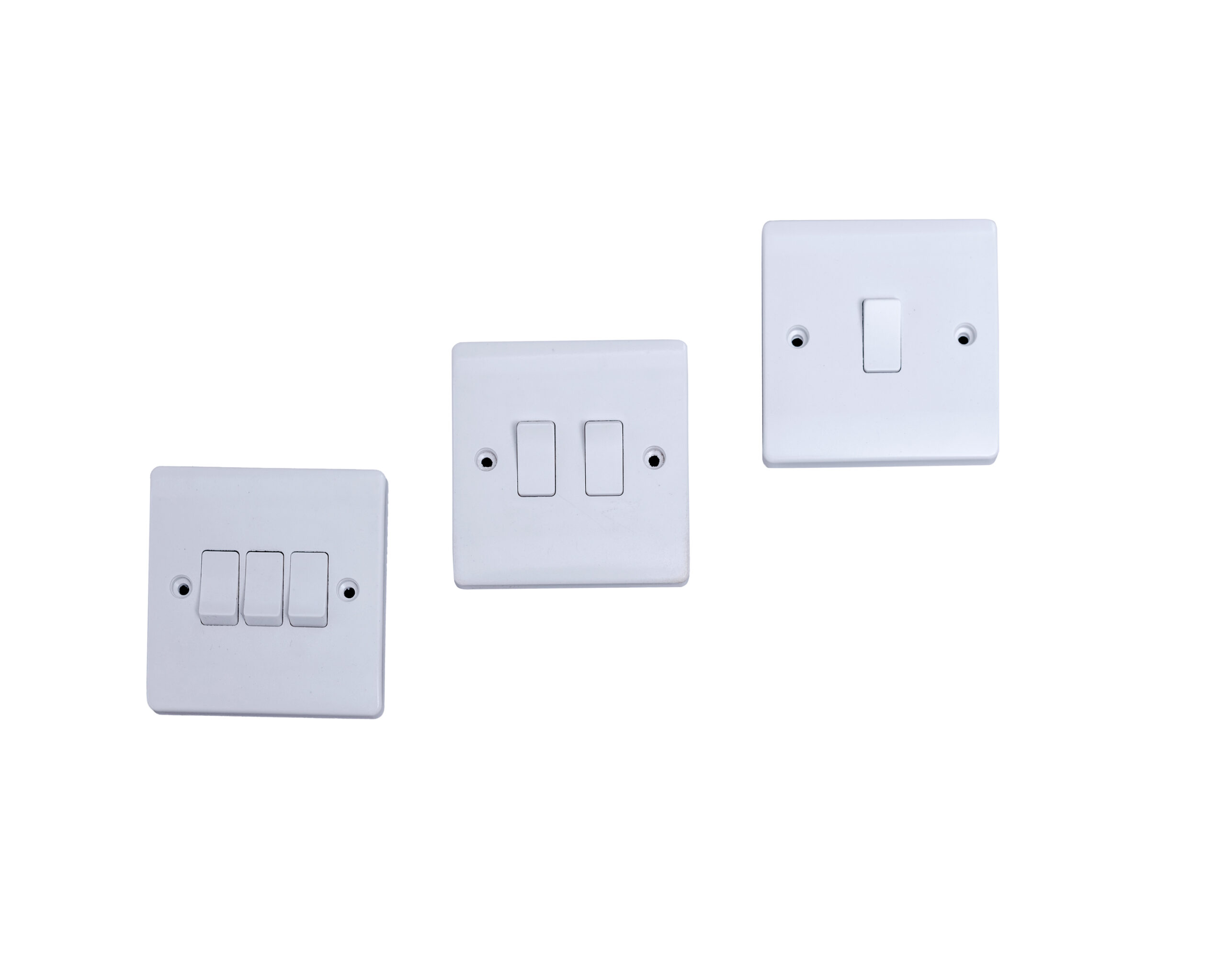 White Electrical Wall Switches (Assorted Gangs) - MIA UgandaMIA Uganda