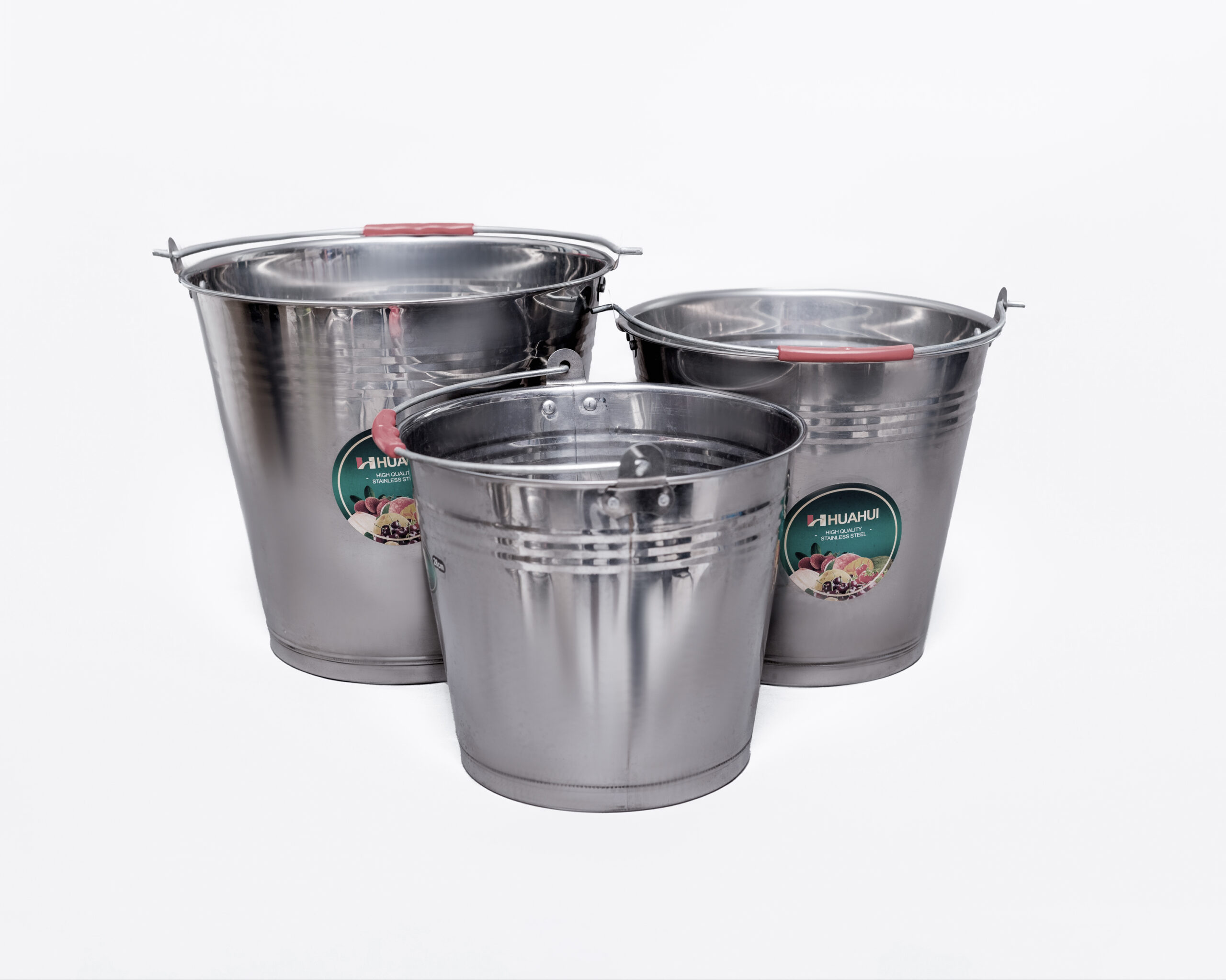 Stainless Steel Utility Buckets Set (3 Pieces) - MIA UgandaMIA Uganda